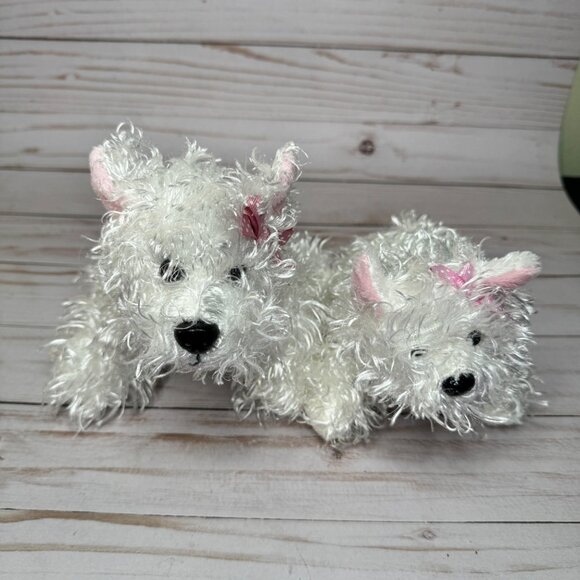 GANZ | Toys | Lot Of 2 Ganz White Terrier Dogs Puppy Plush Stuffed ...
